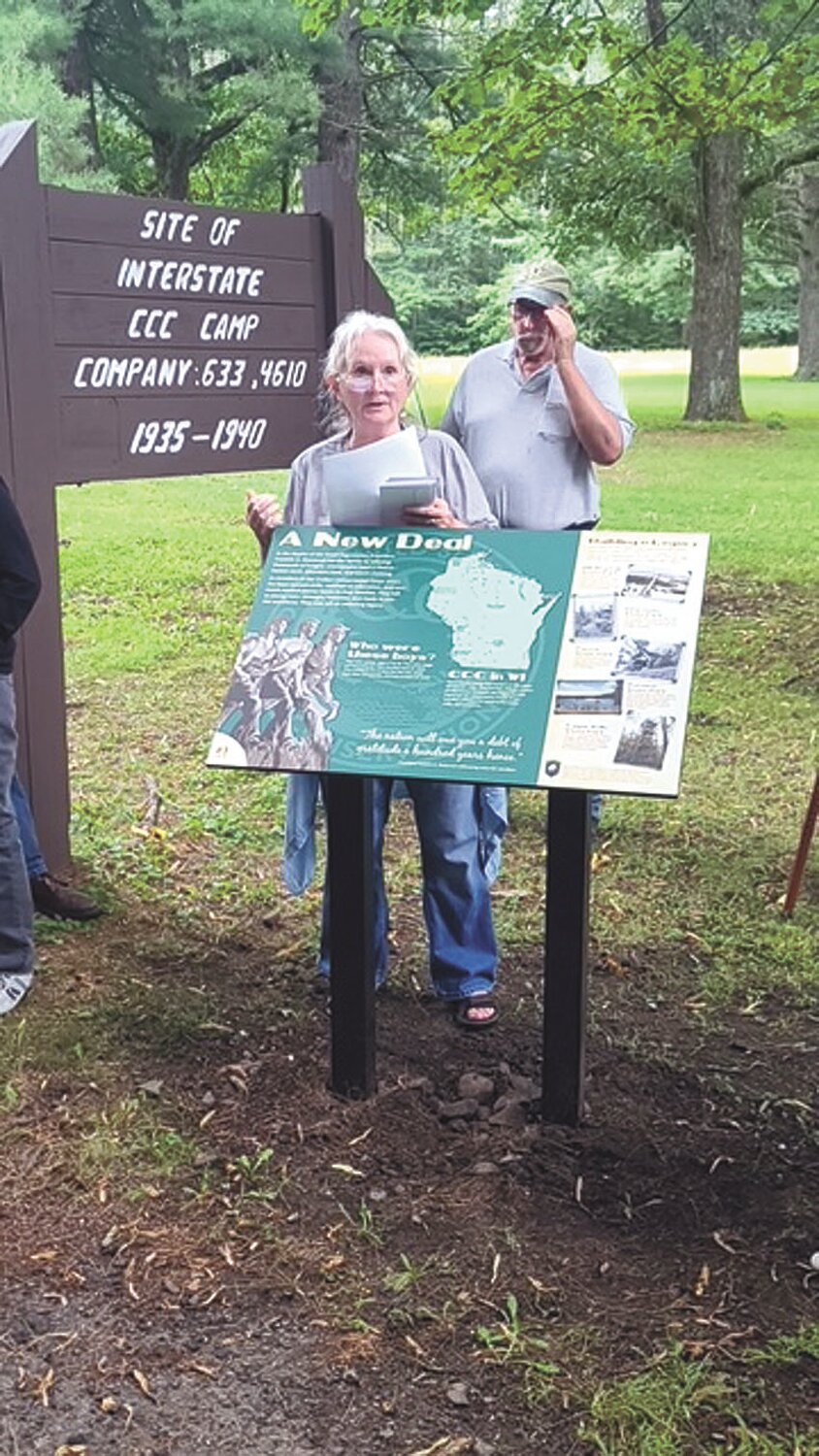 Ribbon-cutting for signs honoring the Civilian Conservation Corps held ...
