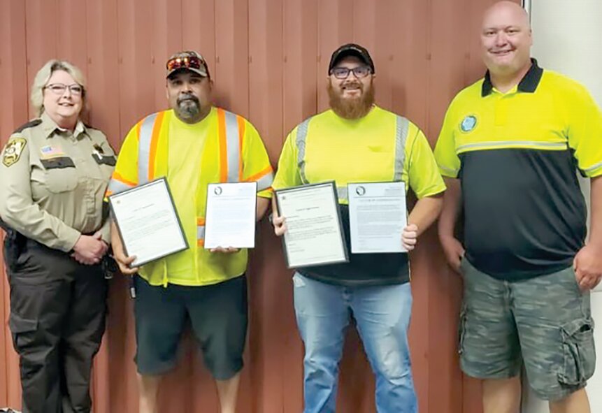 Two highway department workers recognized for heroic act - Inter-County ...