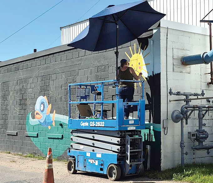 Work continues on Luck mural - Inter-County Leader