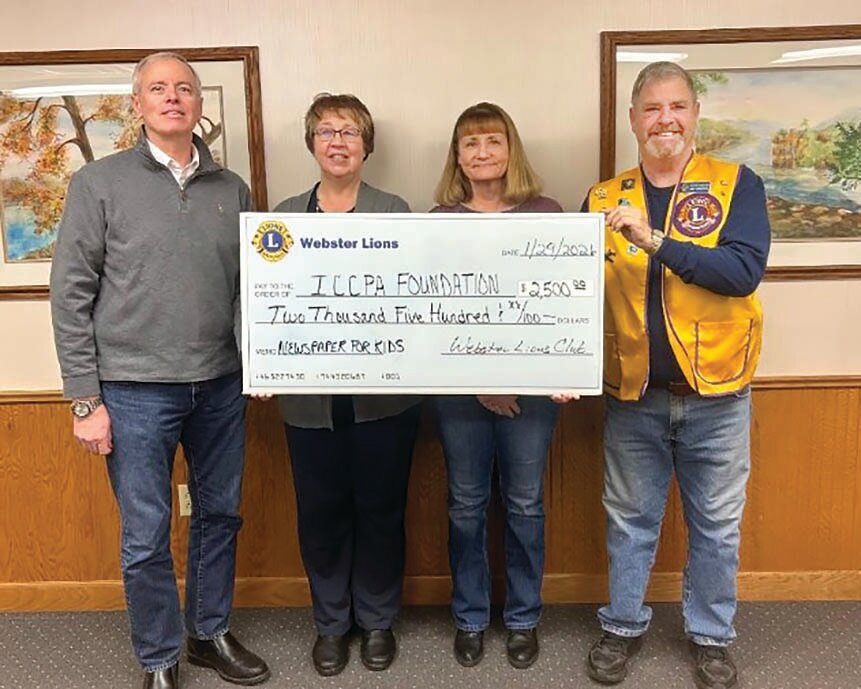 Webster Lions Club donates $2,500 to ICCPA Foundation, Inc. - Inter ...