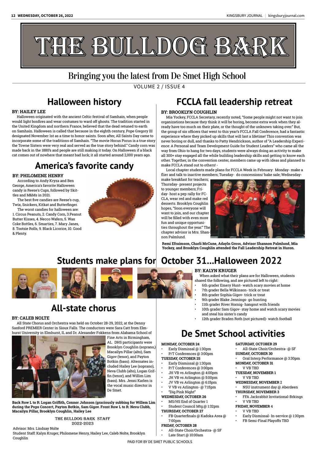 The Bulldog Bark | Kingsbury Journal