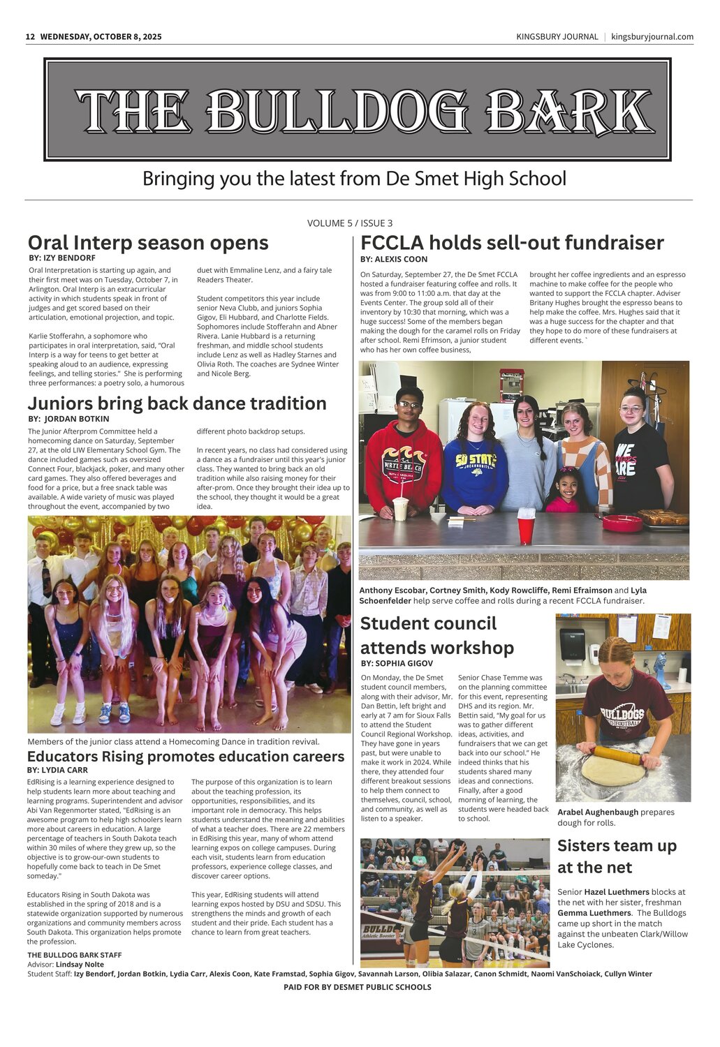 The Bulldog Bark | Kingsbury Journal
