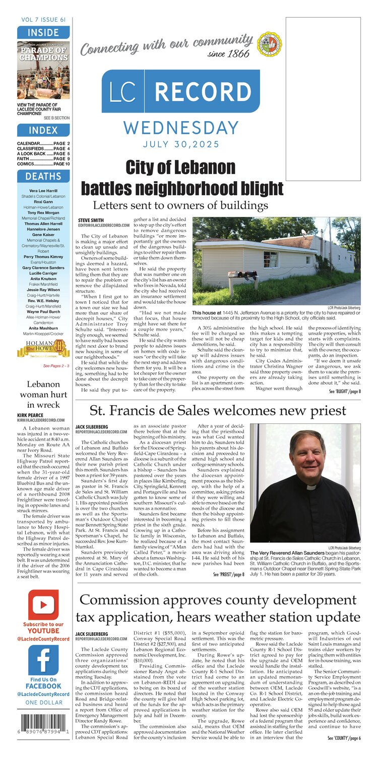 Wednesday, July 30, 2025 | Laclede County Record