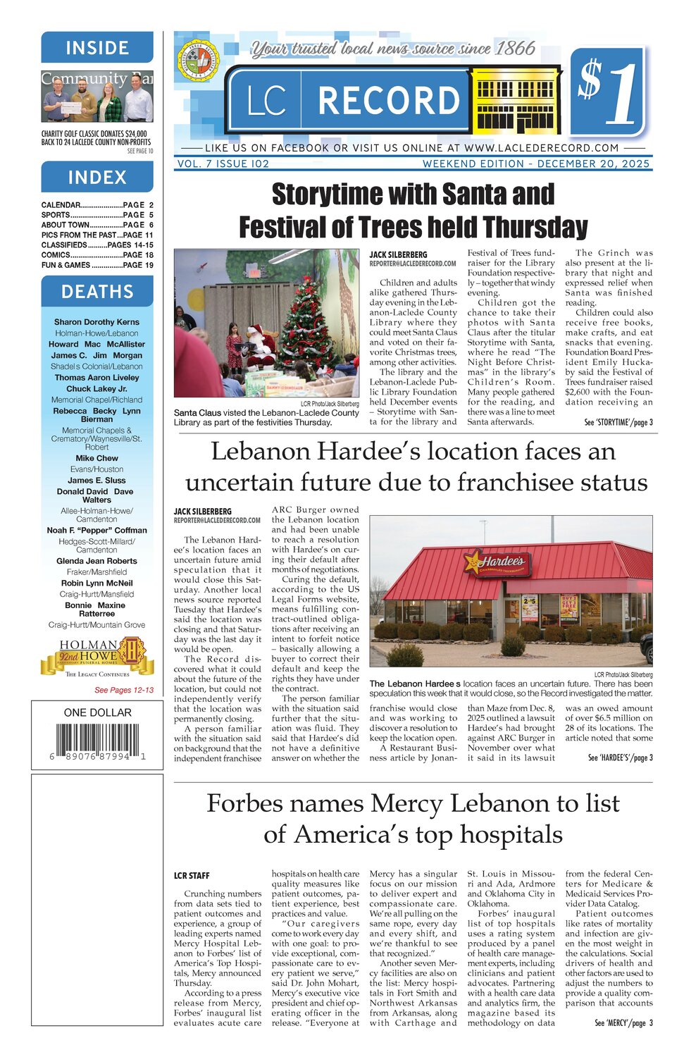 Saturday, December 20, 2025 | Laclede County Record