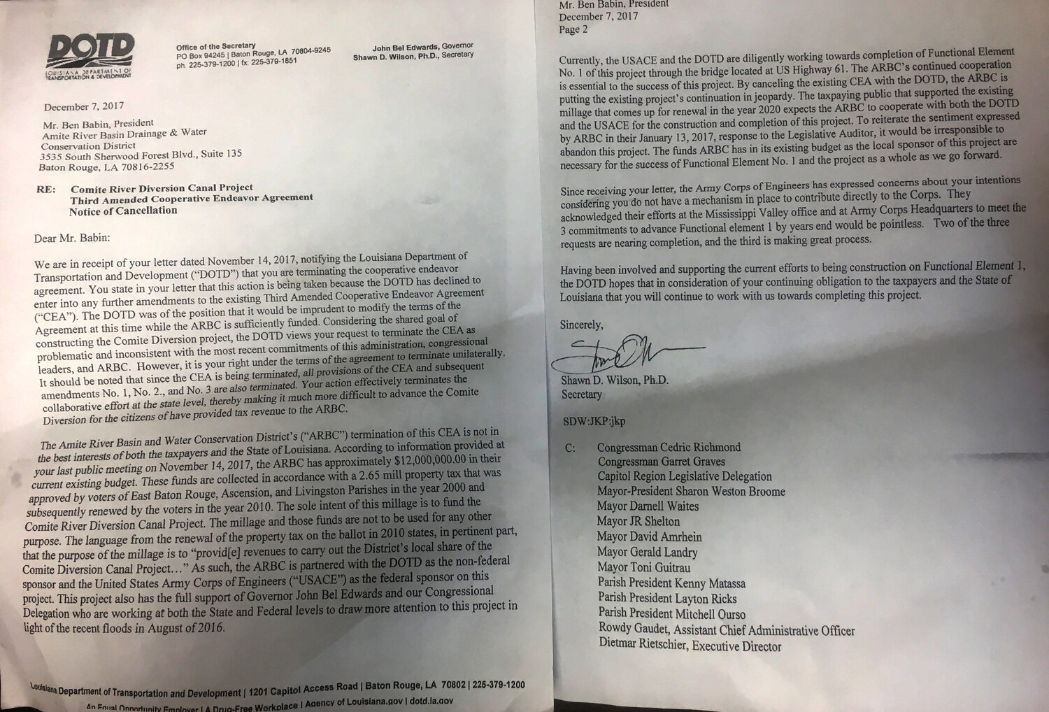 Sen. Bodi White to Comite River Task Force: “Dissolve Amite River Basin ...