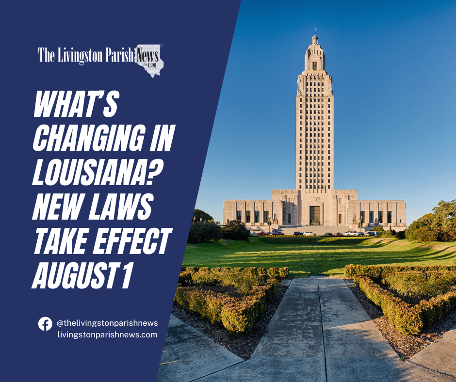 What’s changing in Louisiana? New laws take effect August 1 ...