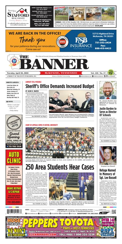 McKenzie Banner April 25, 2023 | The Mckenzie Banner
