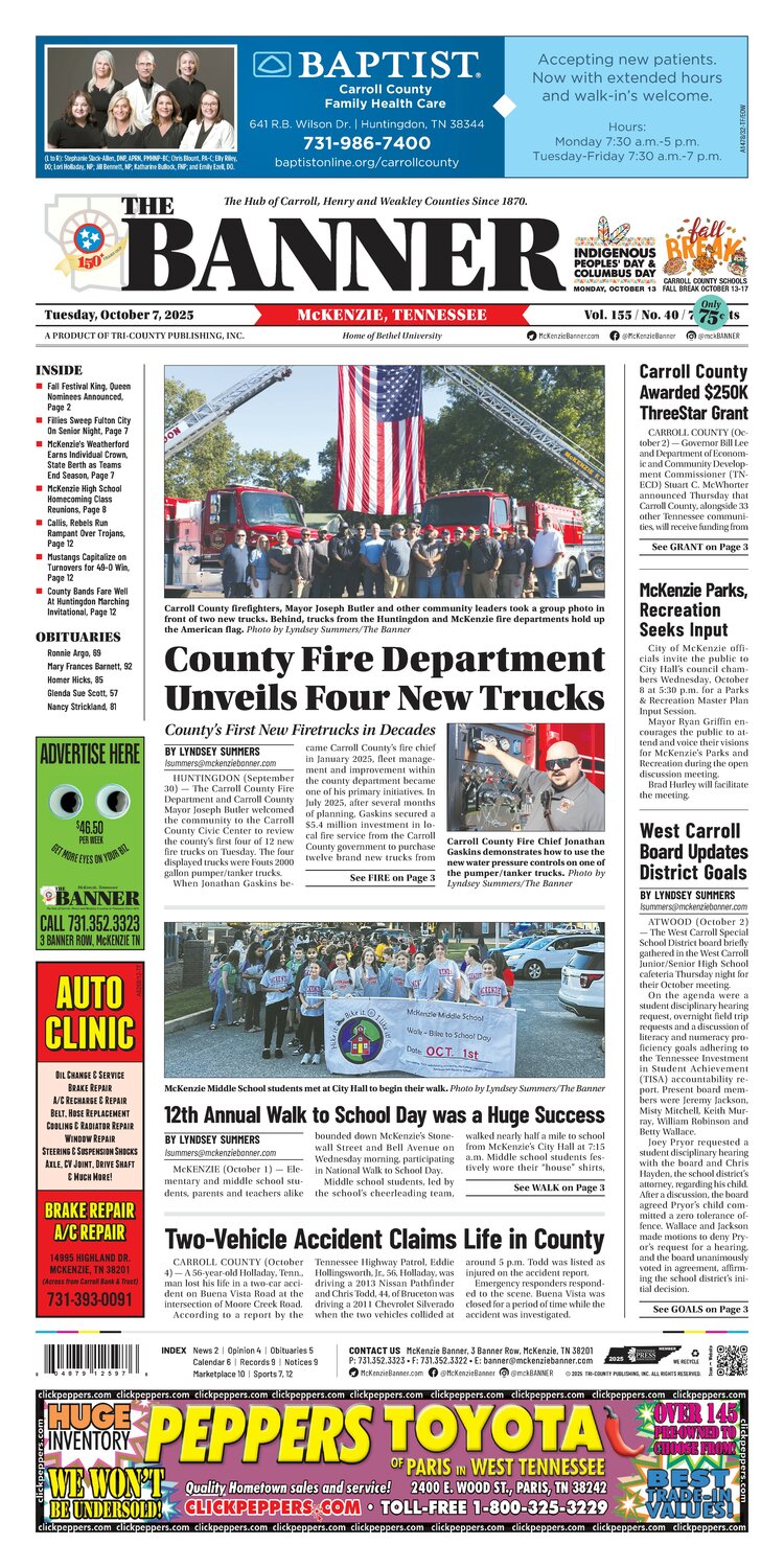 McKenzie Banner October 7, 2025 | The Mckenzie Banner