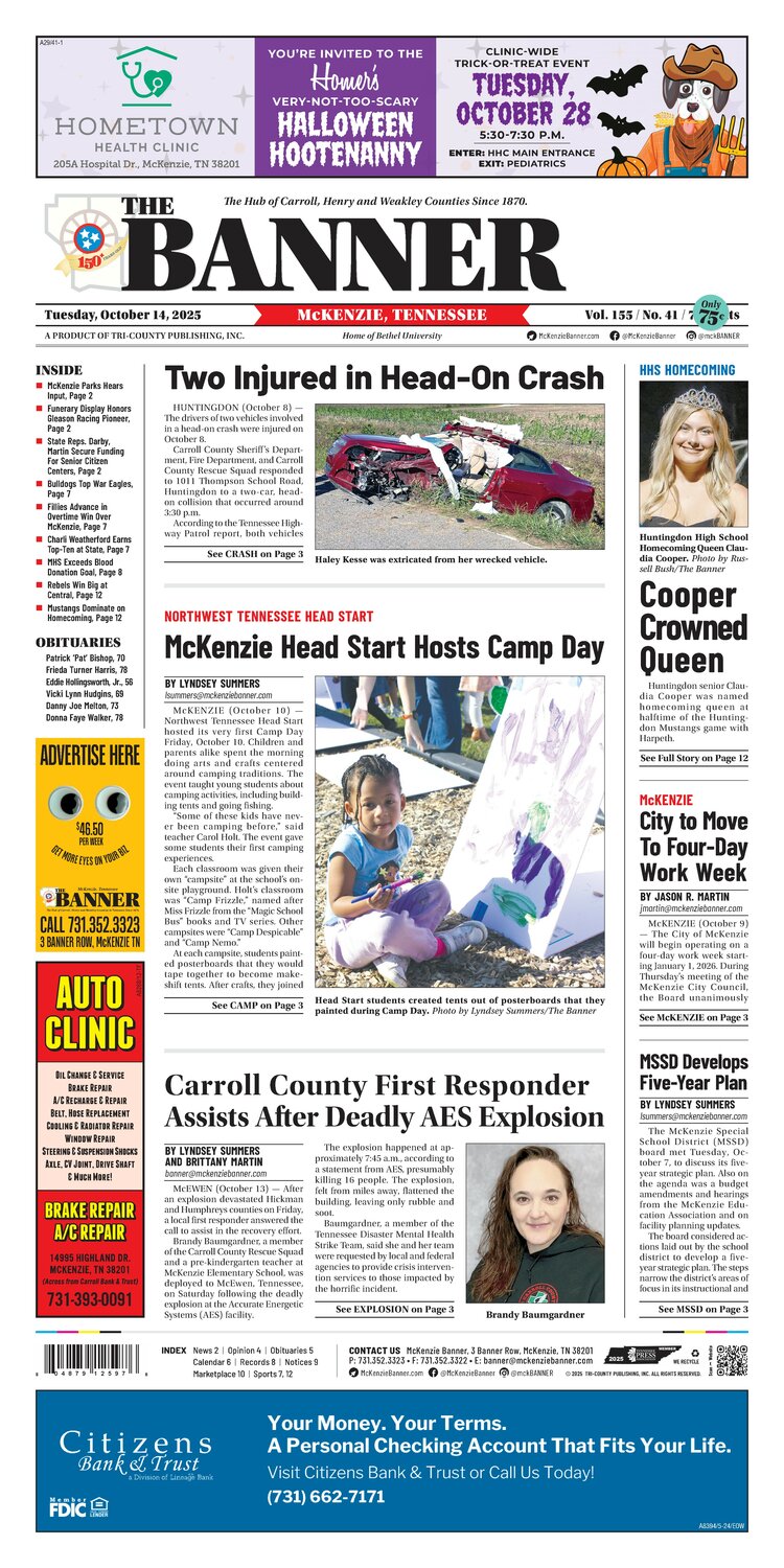 McKenzie Banner October 14, 2025 | The Mckenzie Banner