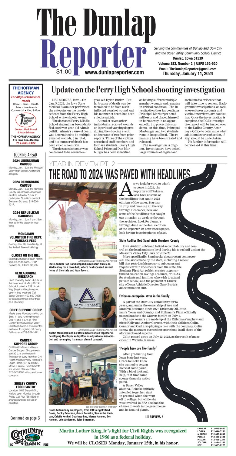 Thursday, Jan. 11, 2024 | The Dunlap Reporter