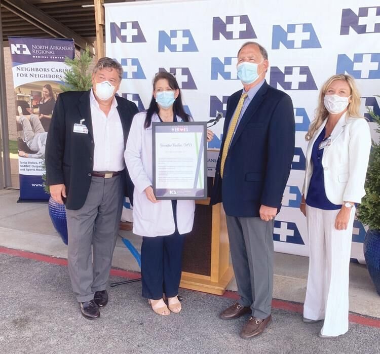 Sadler recognized by NARMC, senator - Newton County Times