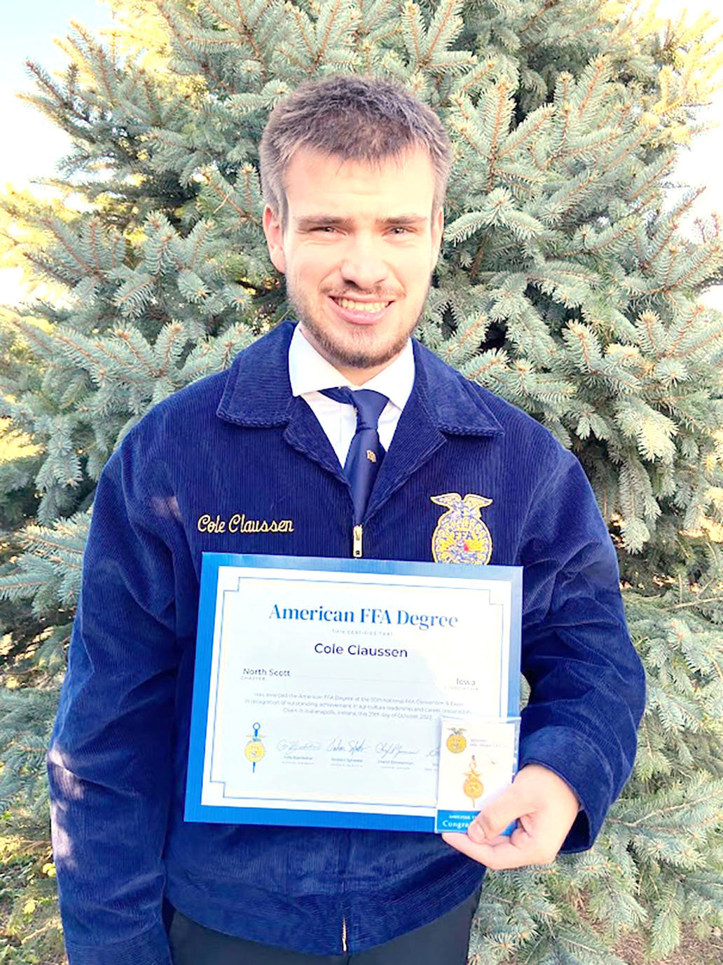 Cole Claussen: PV grad finds agriculture through North Scott | North ...