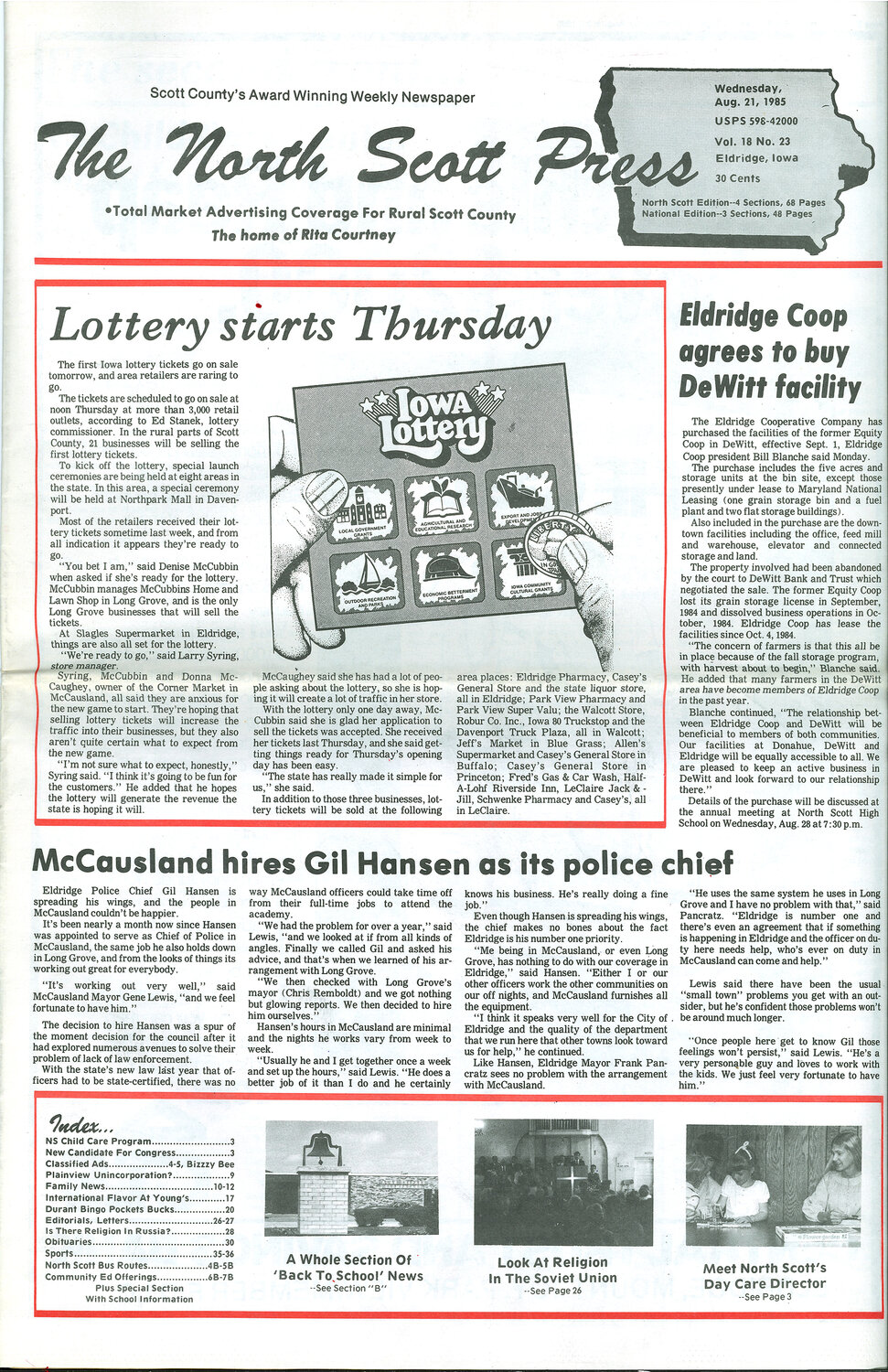 1985: First Iowa Lottery tickets go on sale | North Scott Press