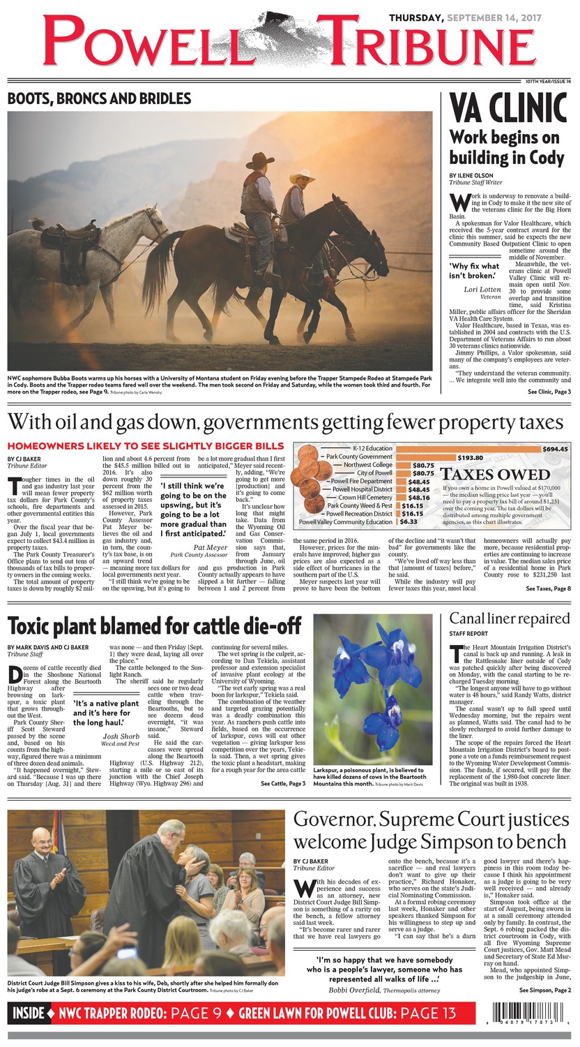 Powell Tribune - September 14, 2017 | Powell Tribune