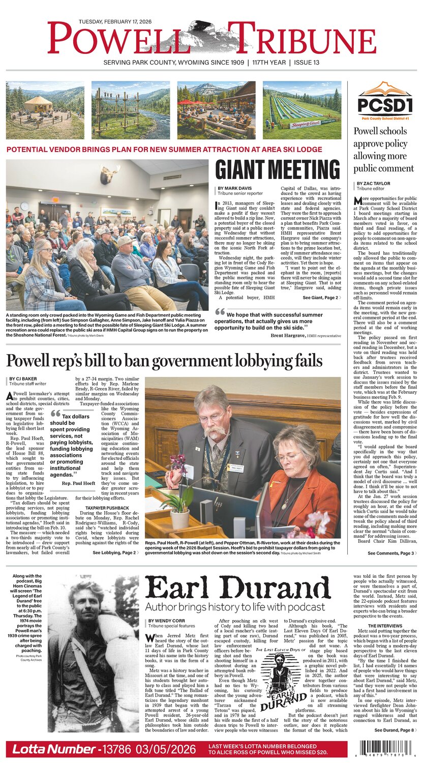 E-Editions | Powell Tribune