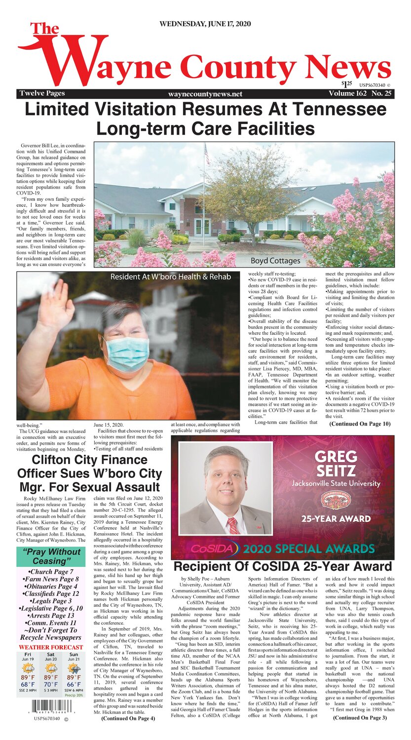 Wayne County News - e-edition-6-17-20 - Wayne County News