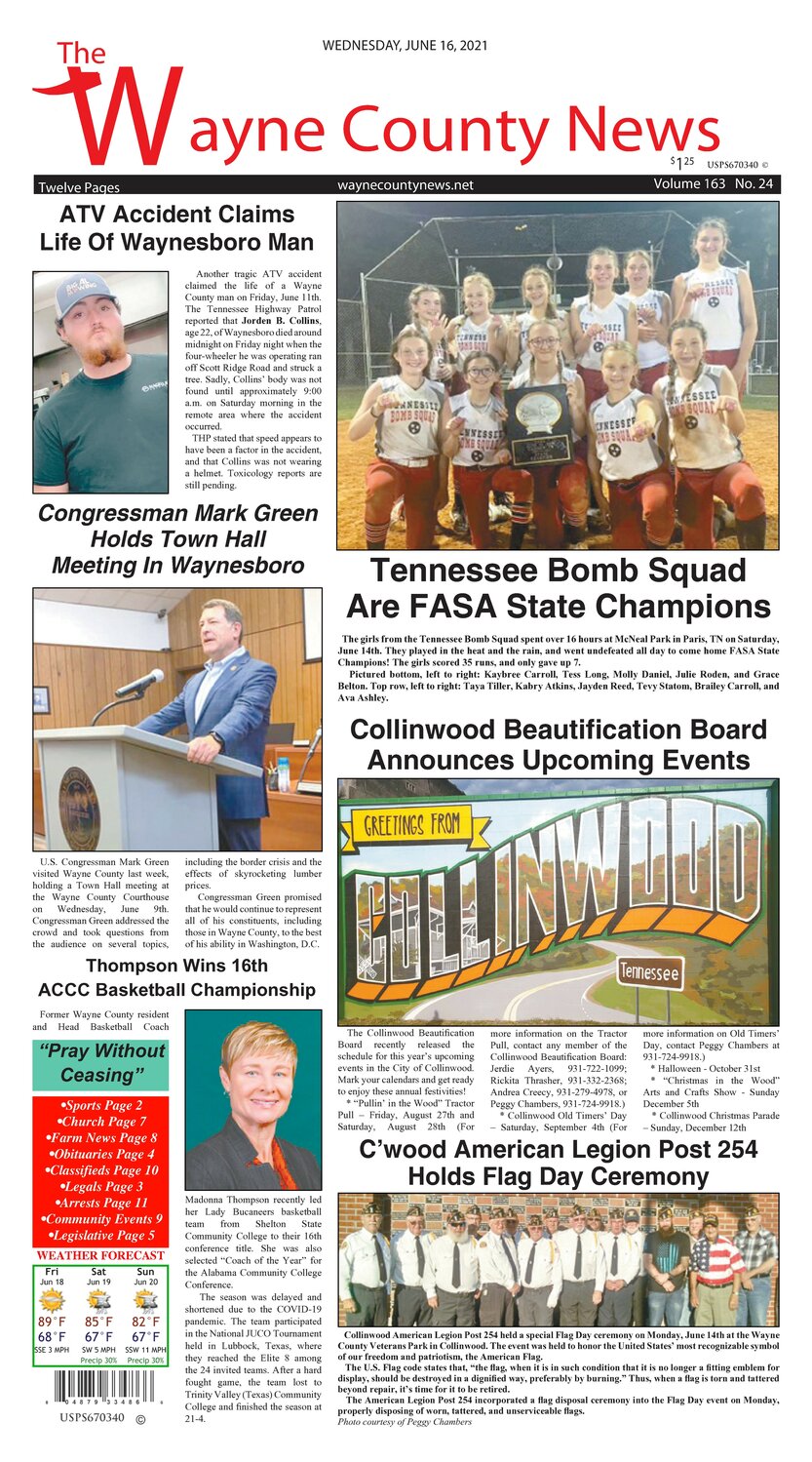 Wayne County News - e-edition-6-16-21 - Wayne County News