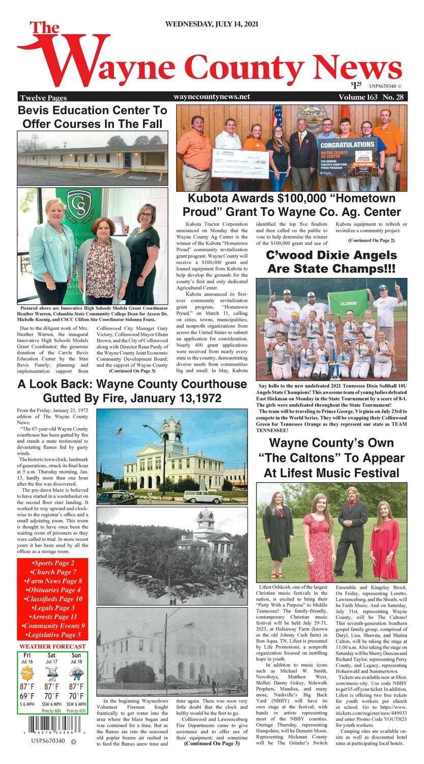 Wayne County News - e-edition-7-14-21 - Wayne County News