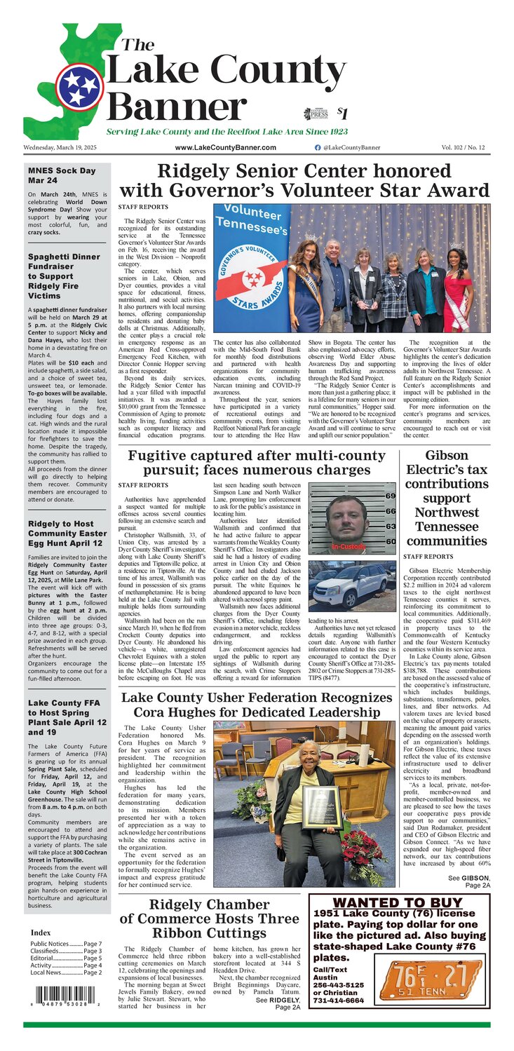 3/19/2025 Lake County Banner E-Edition - Lake County Banner