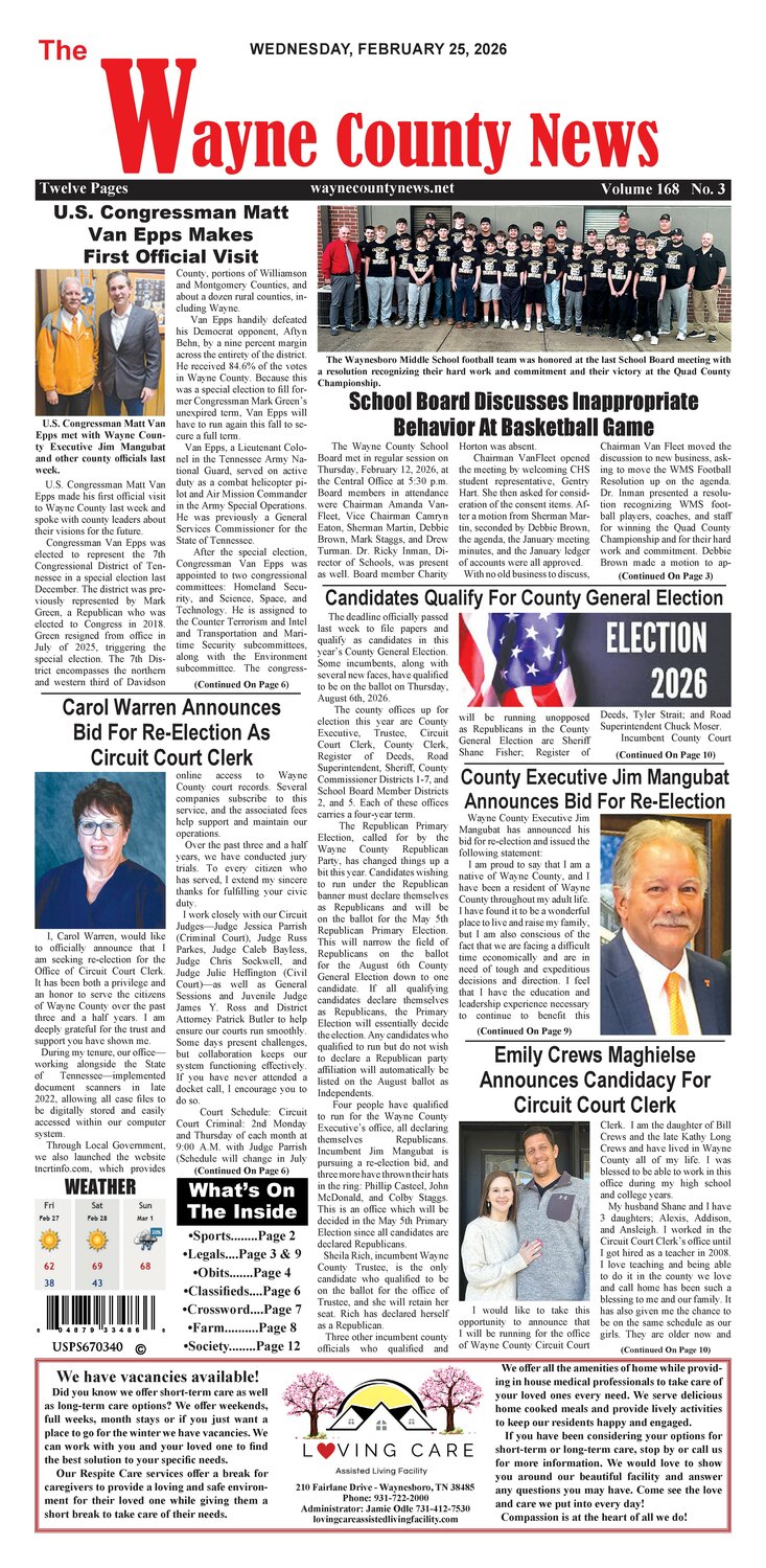 E-Editions - Wayne County News