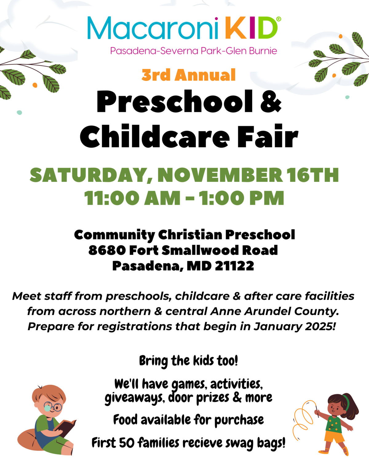 Preschool & Childcare Fair Hosted by Macaroni KID | Severna Park